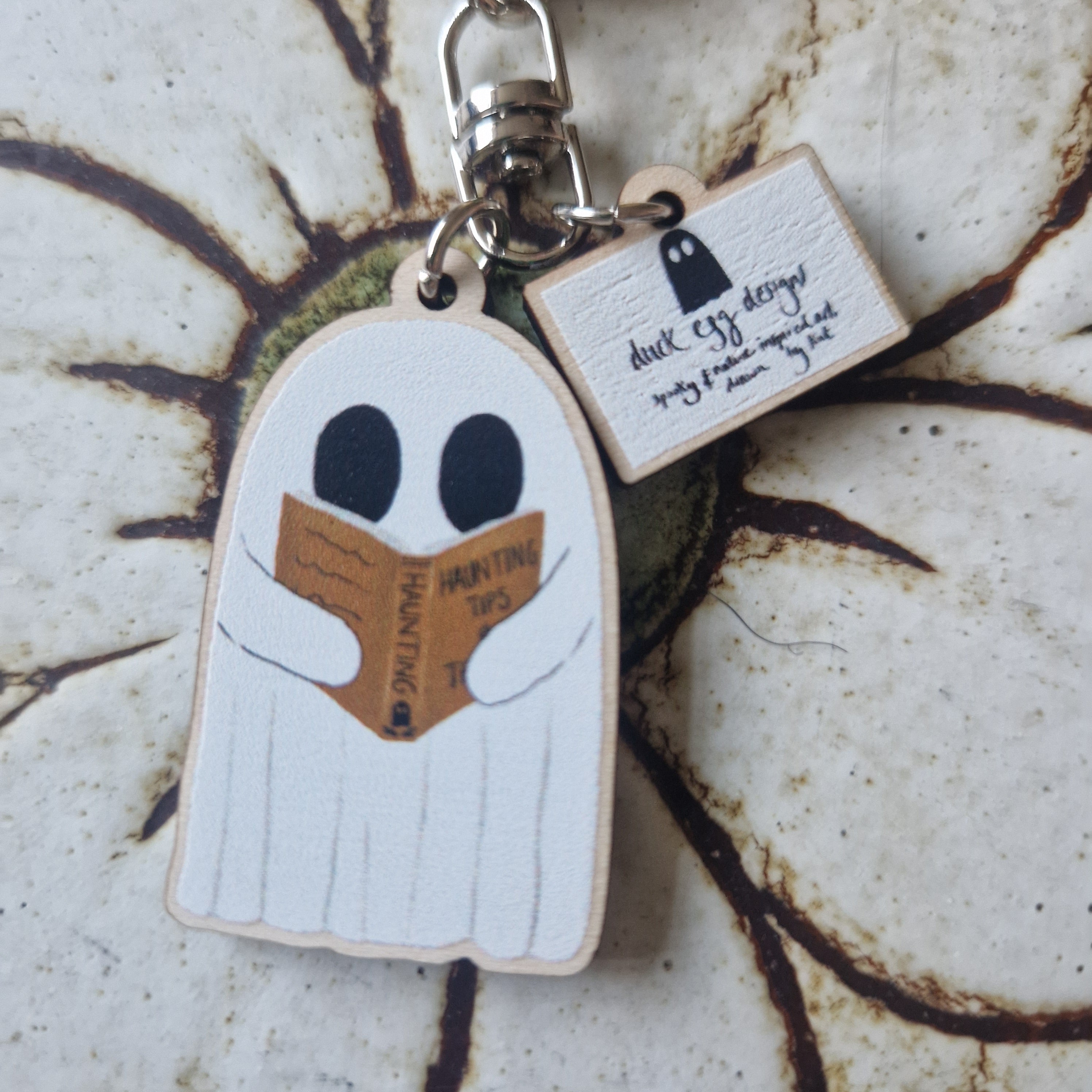 Reading Ghost Keyring – Duck Egg Designs